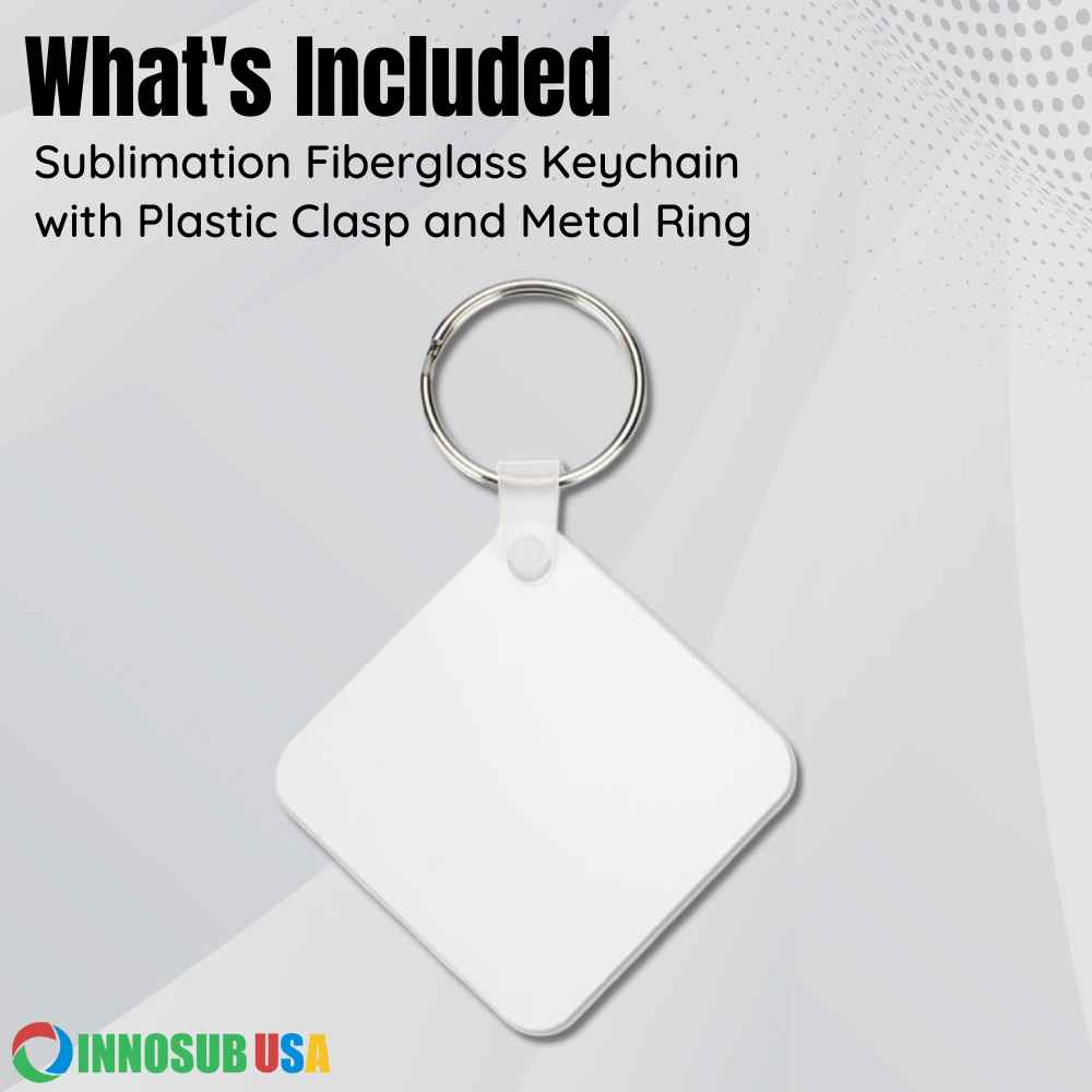 Sublimation Printing Fiberglass Keychain Blank - 2 Sided | INNOSUB USA