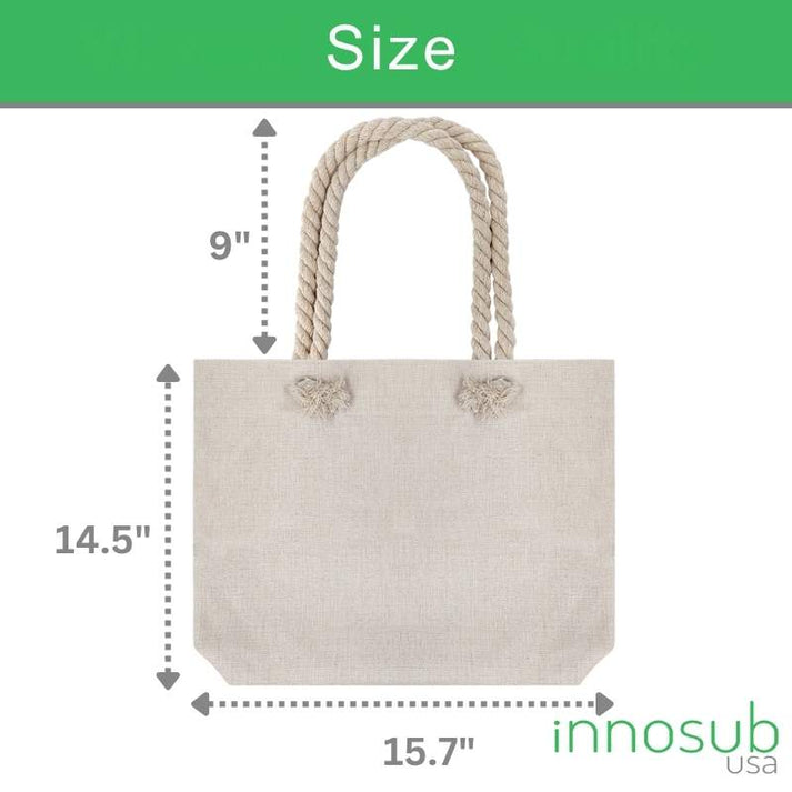 Sublimation Blanks Linen Tote Bag With Strong Rope - 19x15 ” – INNOSUB USA