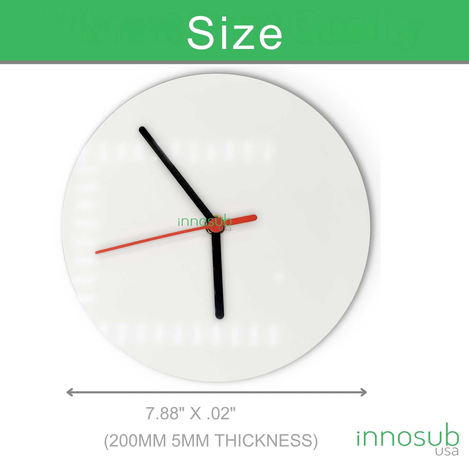 Sublimation MDF Wall Clock DIY Sublimation by INNOSUB USA-Dallas, Texas