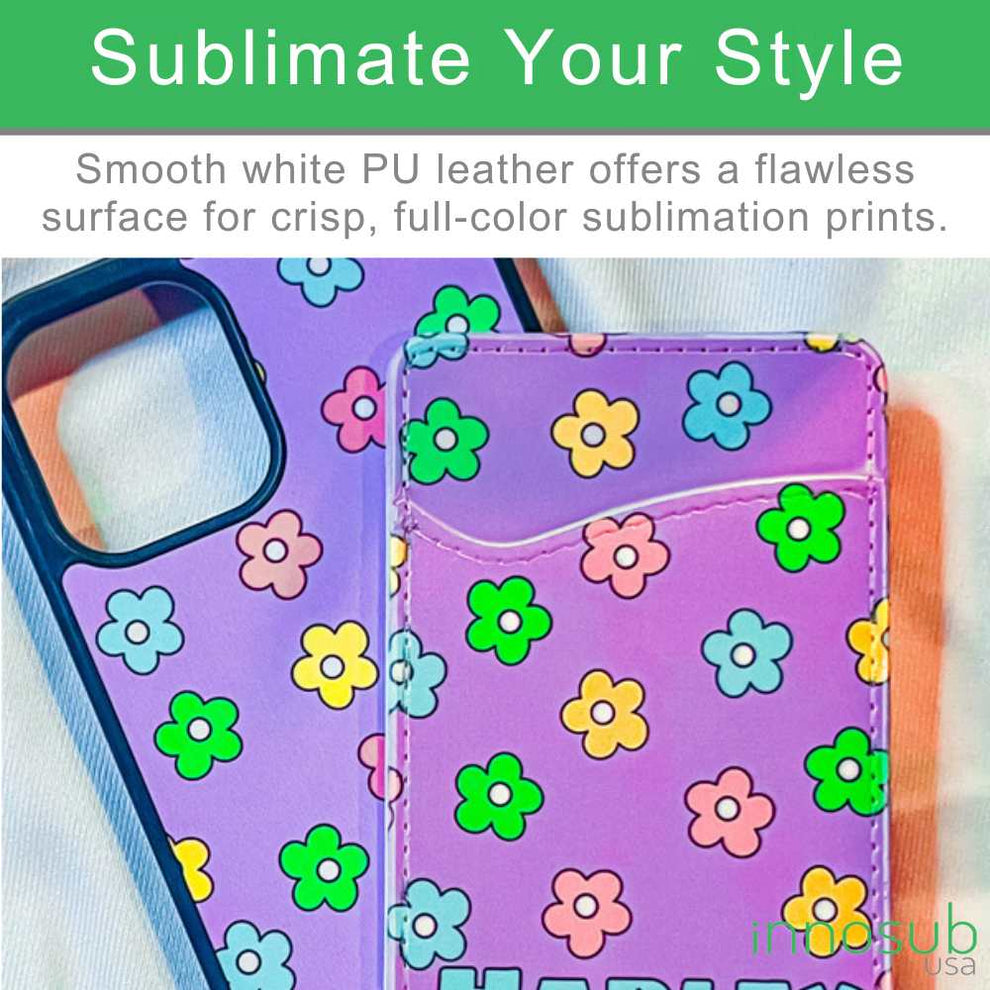 Sublimation Blanks PU Leather White Card Holder - Adhesive & Magnetic ...