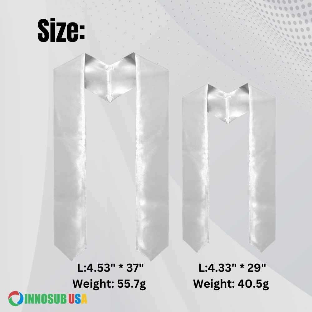Sublimation Blank Graduation Stole for Unisex Adults Sash 60"/72 ...