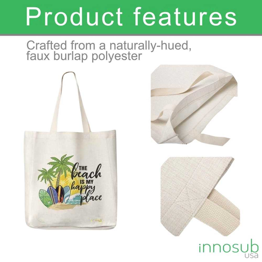 Sublimation Blanks Linen Tote Bag | 5 Sizes| Perfect for Sublimation ...