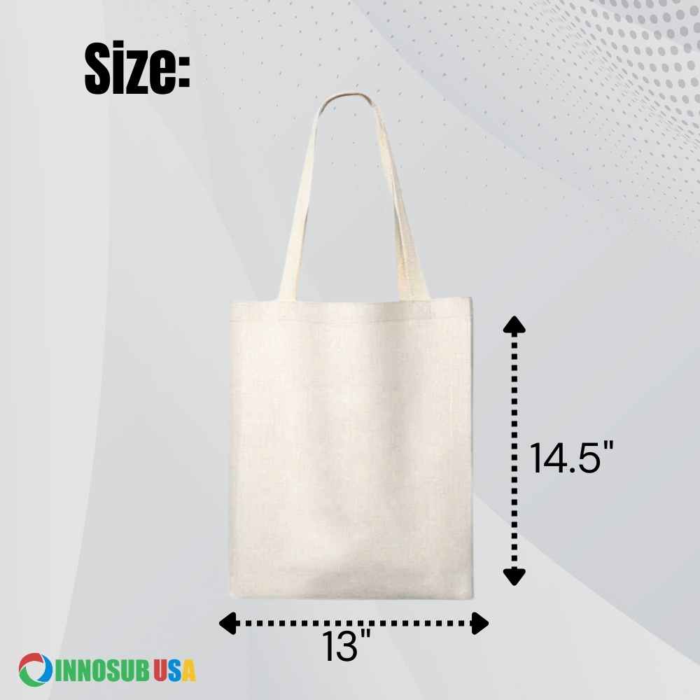 Innosub USA Linen Tote Bag: Size 13x15" ,Perfect for Sublimation & UV ...