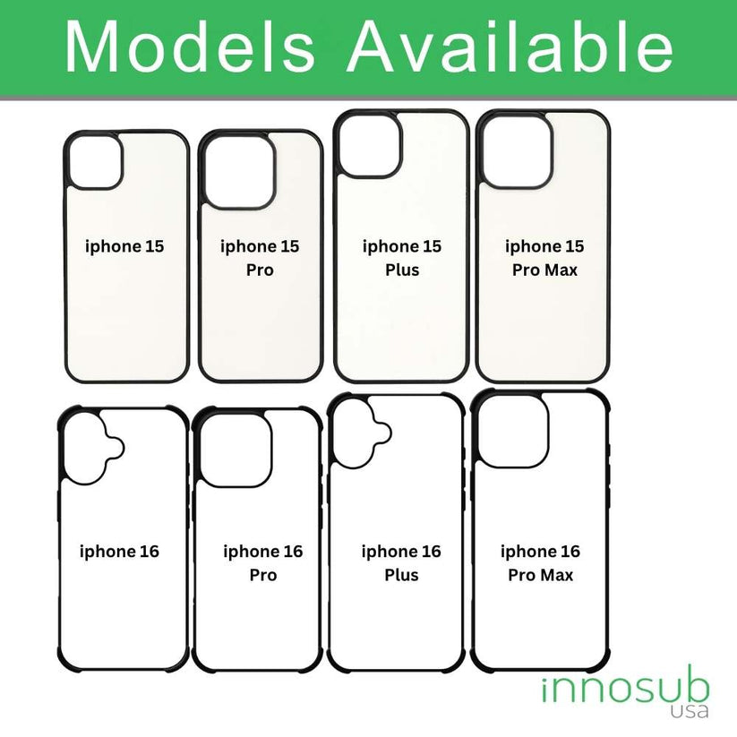 Sublimation Blanks 2D Bumper Anti-Shock Case for iPhone 15|16|17 Serie ...