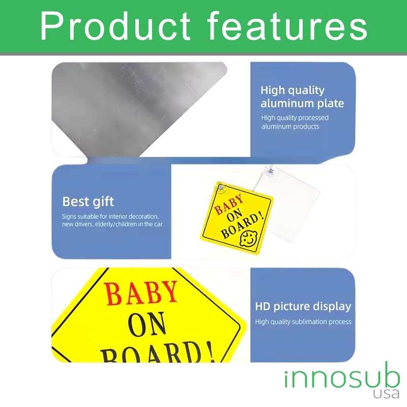 Sublimation Car Warning Sign Blank Aluminum Sheet – INNOSUB USA