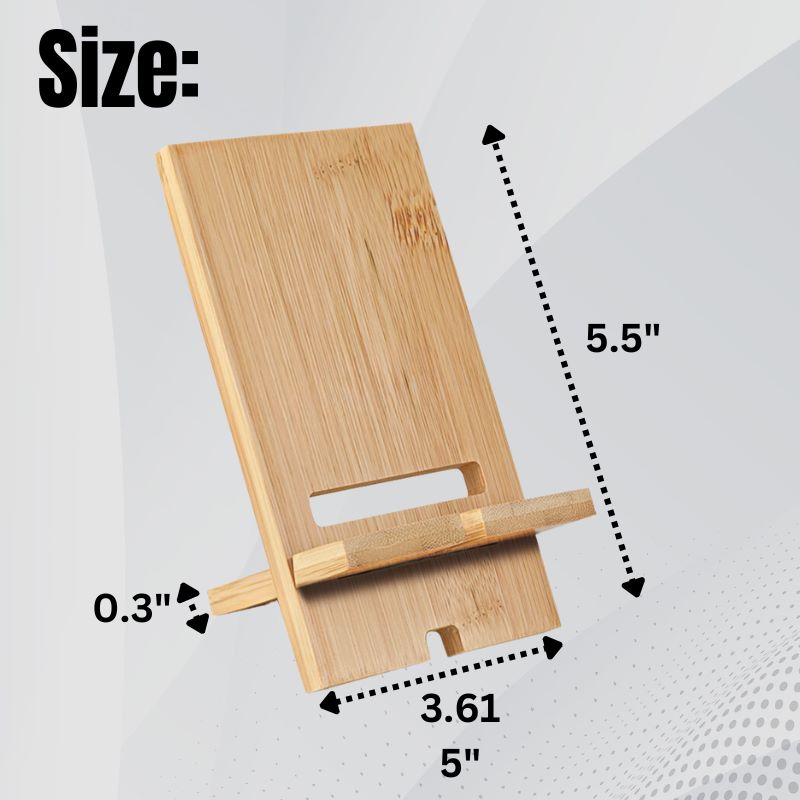 Sublimation Blanks Bamboo Mobile Phone Stand-Holder For iPhone/Android ...