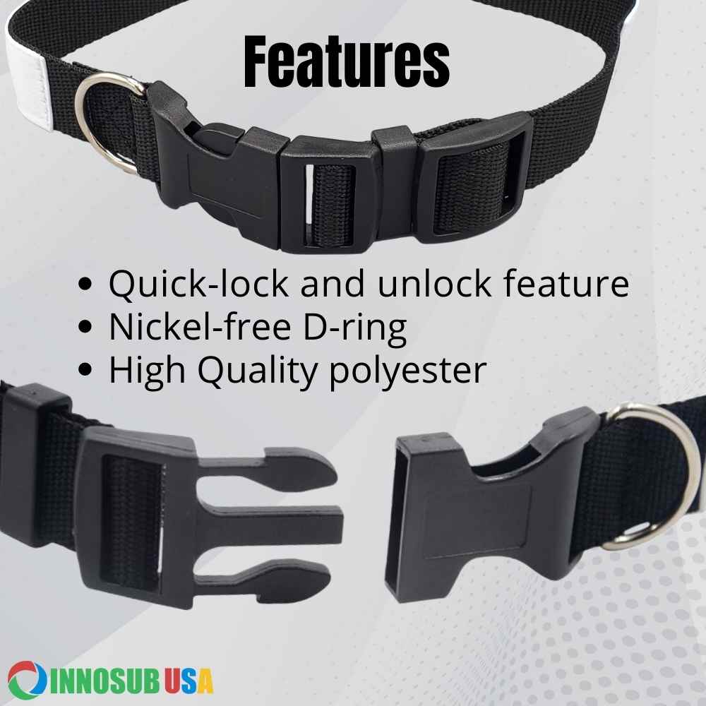 Sublimation Blank Dog Collar Polyester Adjustable by INNOSUB USA