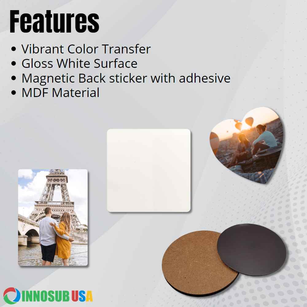 Sublimation Fridge Magnet Blanks | Custom Photo | By INNOSUB USA
