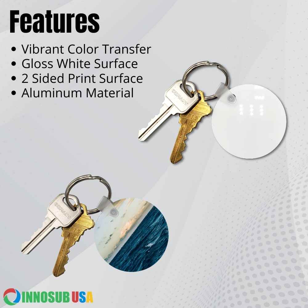 Sublimation Printing Aluminum Keychain Blank - 2 Sided | INNOSUB USA