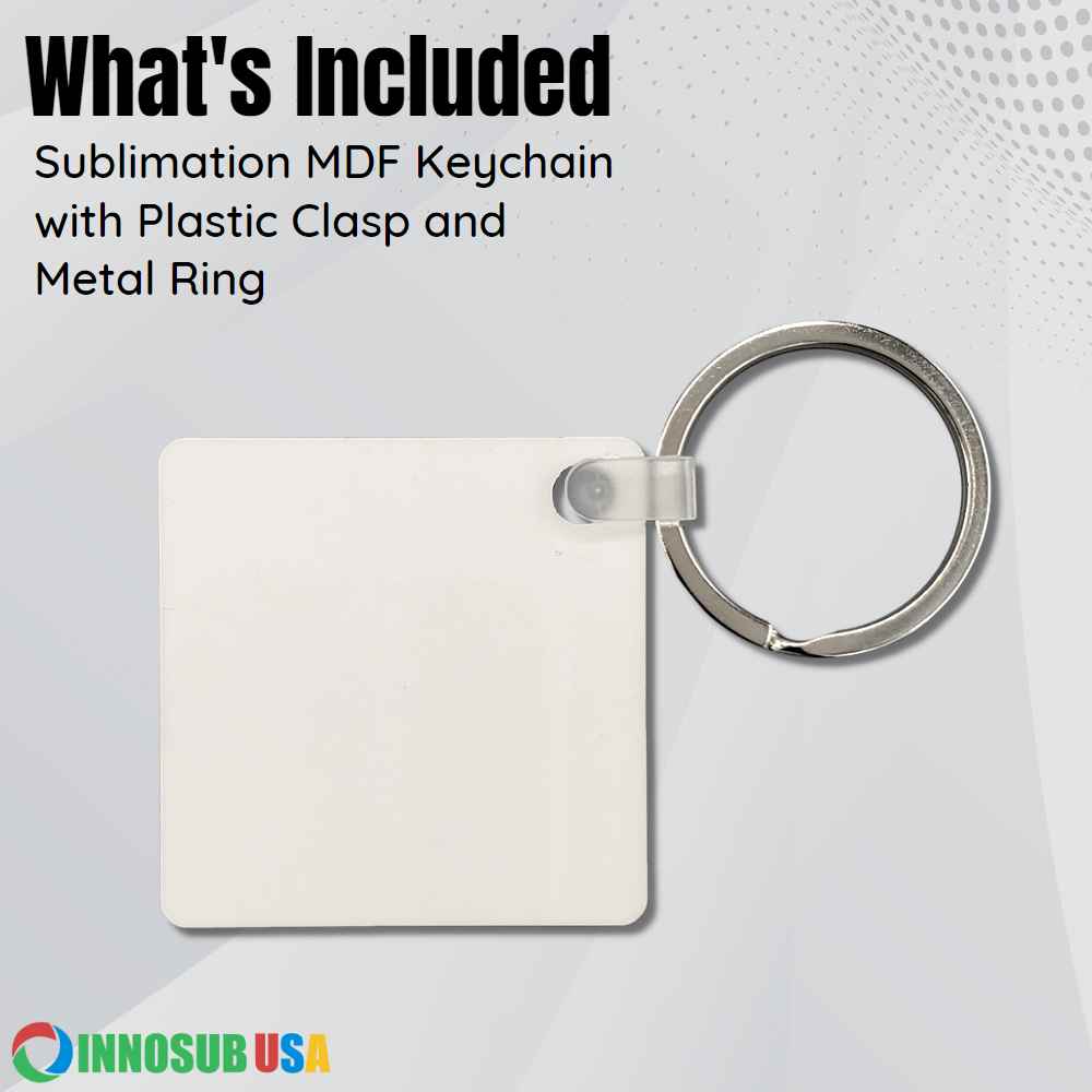Sublimation Printing MDF Keychain Blank - 2 Sided | by INNOSUB USA